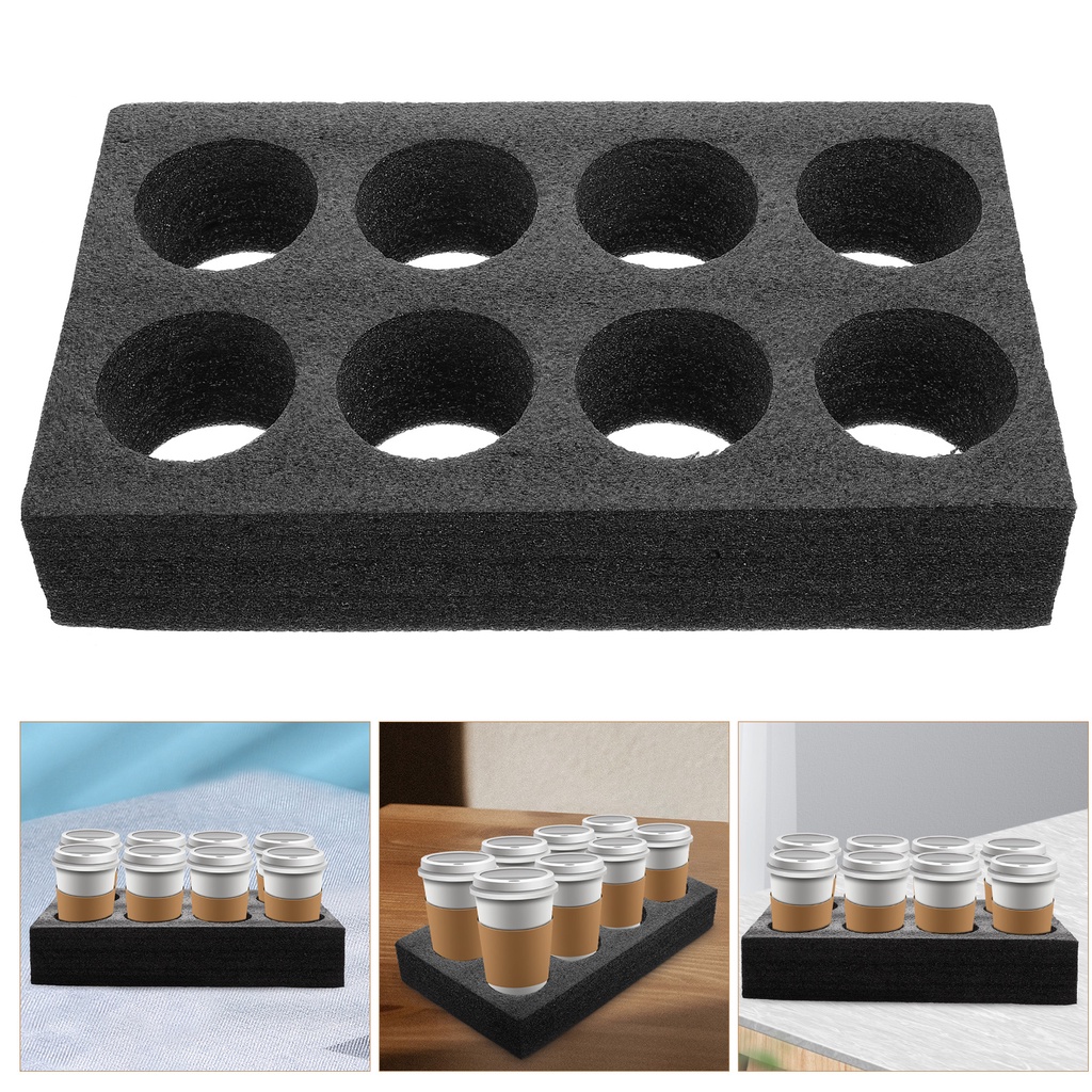 8-Holes Beverage Take Out Fixing Tray Pearl Cotton Cup Coffee Holder ...