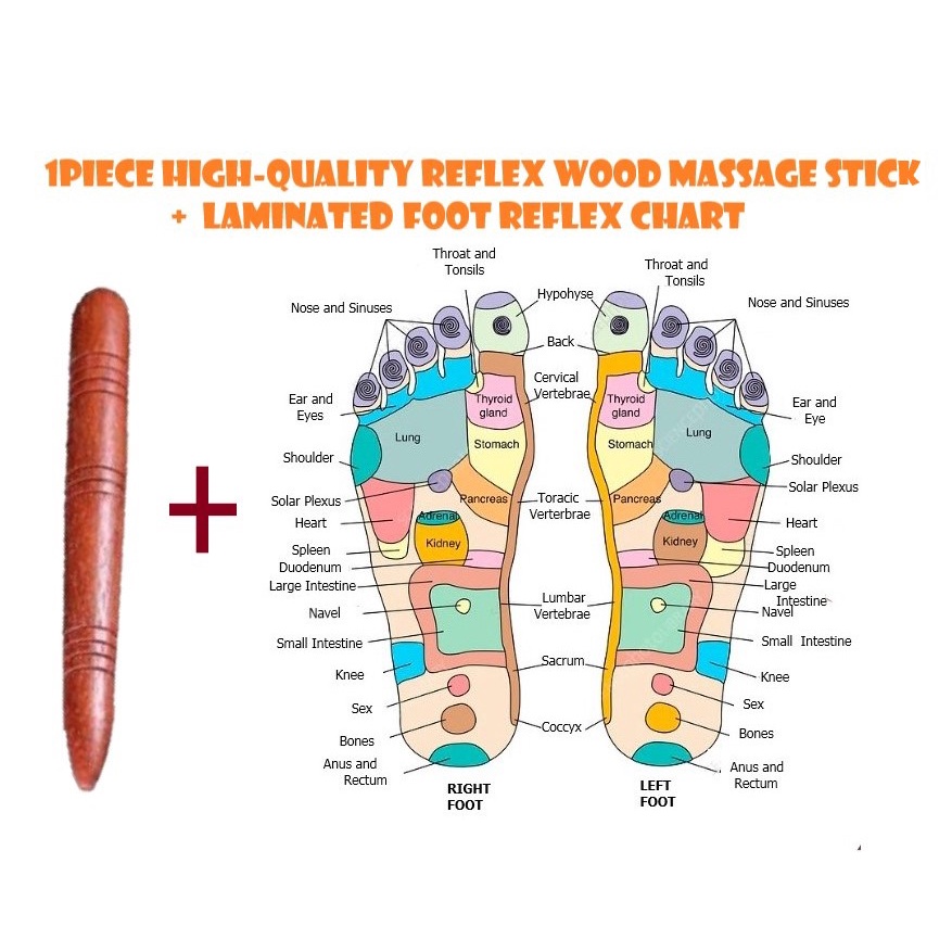 1piece Reflexology Therapy Stick Woodenthai Massage Stick 1piece
