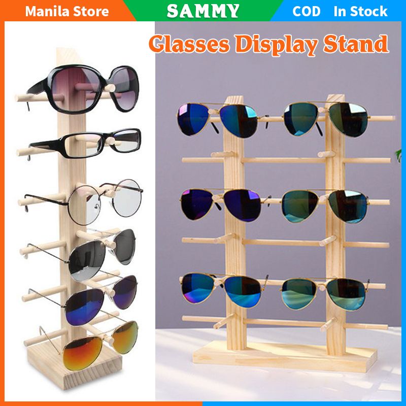 6/12 Pair Glasses Display Stand Wood Sunglass Display Stand Frame ...