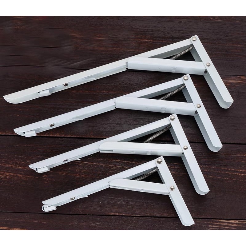 2PCS Spring Type Folding Angle Bracket Adjustable Wall Mounted Table ...