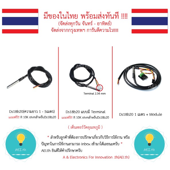 DS18B20 Liquid Temperature Sensor Comes With Waterproof Cable 1 Meter ...