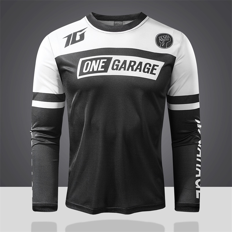 1g one garage Motorcycle Jersey shirt Long Sleeve cycling for men New style Bike Rider sports ...