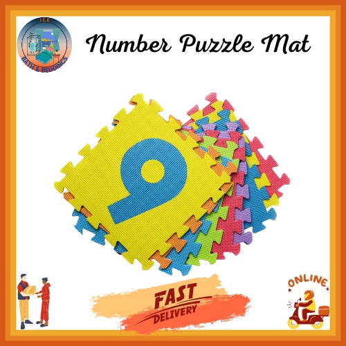 PUZZLE MAT PTR - 7 NUMBERS 30X30 / PLAYMAT / CRAWL MAT 10 IN 1 JCE ...