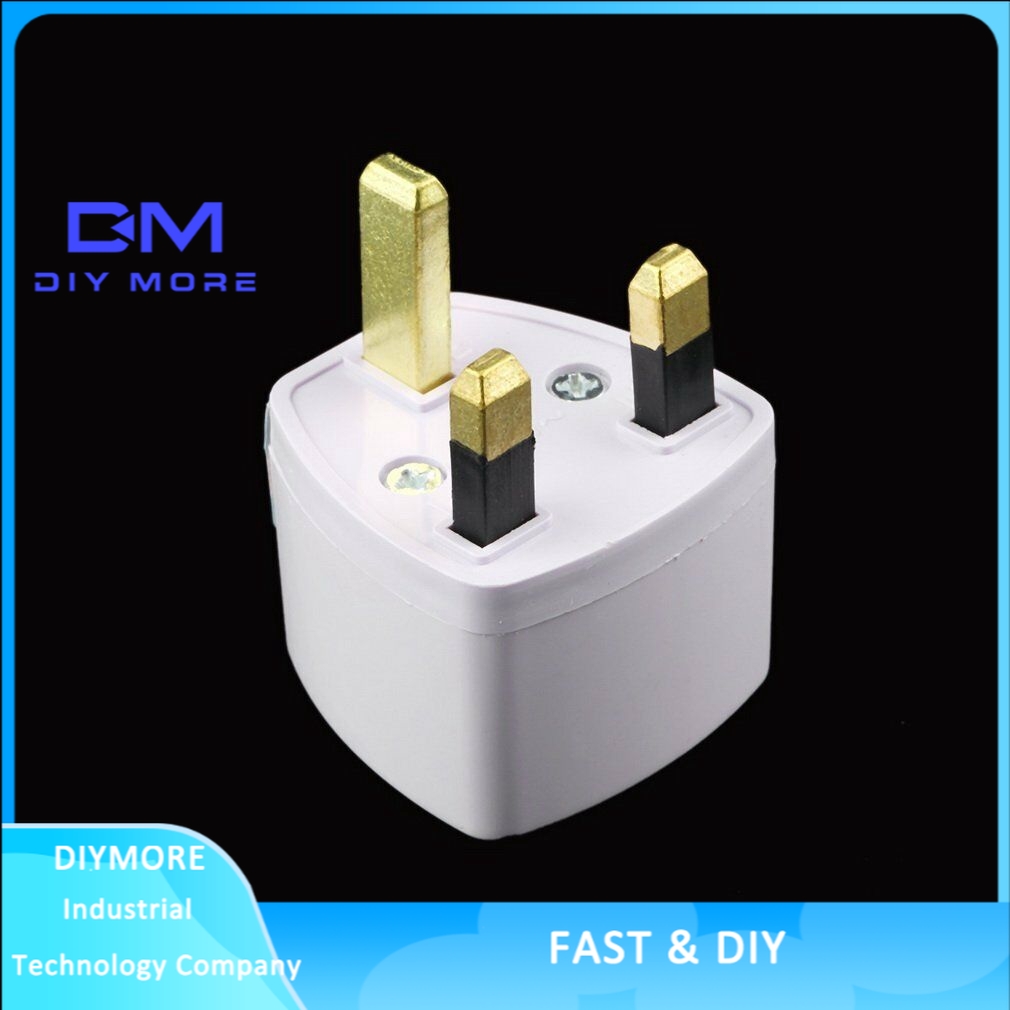 DIYMORE Universal EU US USA to UK AC Power Travel Plug Adapter 2 & 3 ...