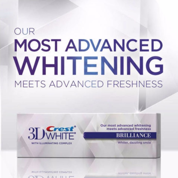 Crest 3D White Brilliance Whitening Stain Remover Toothpaste, Vibrant Peppermint 4.1 oz (110 g ...