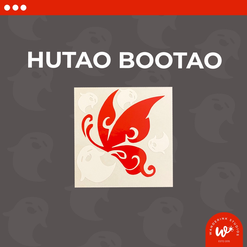 Hutao Boo-tao Ghost Decal Stickers Gift Set Genshin Impact White ...