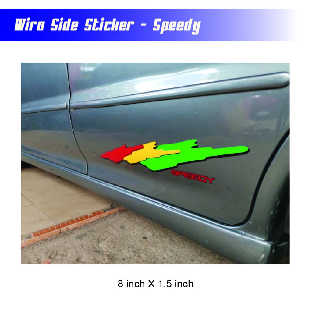 Sticker Speedy Stiker Kereta Wira Pintu Tepi (2pcs) Lining Stripe Car ...