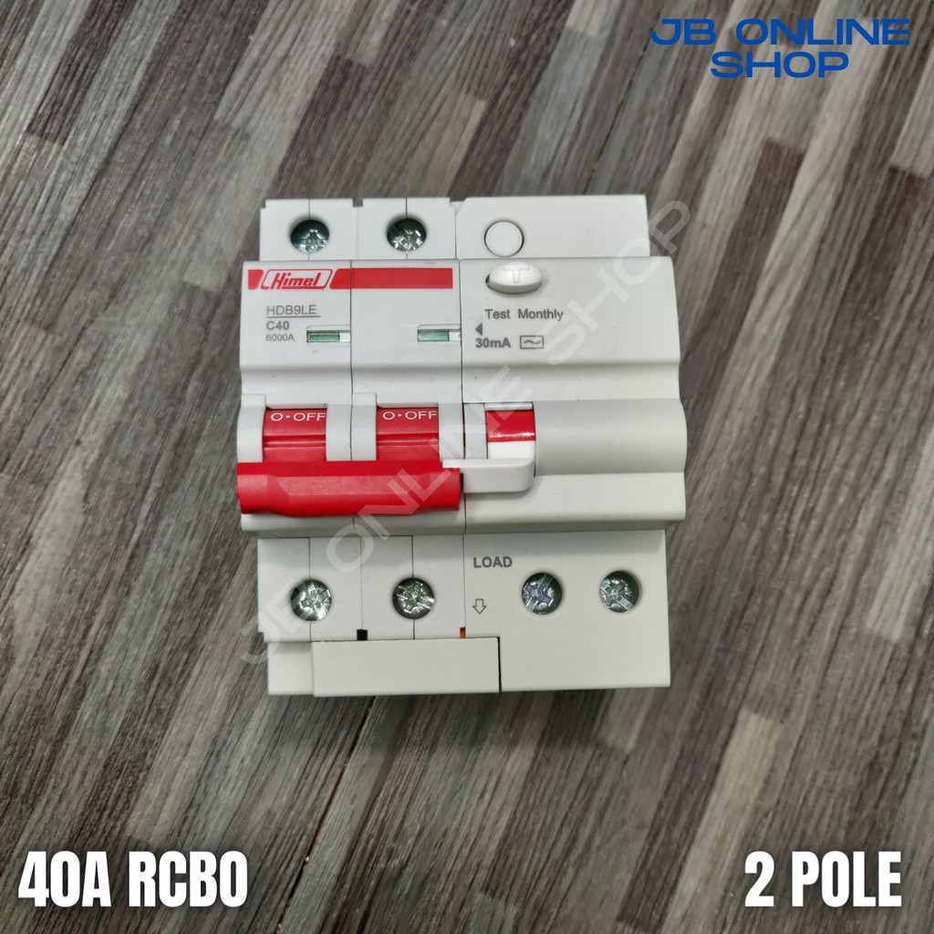 Himel Residual Current Operated Circuit Breaker (RCBO) 40A 2 Pole | Shopee Philippines