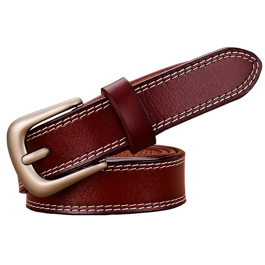 Fashion narrow genuine leather belts for women Stitching up belt High ...