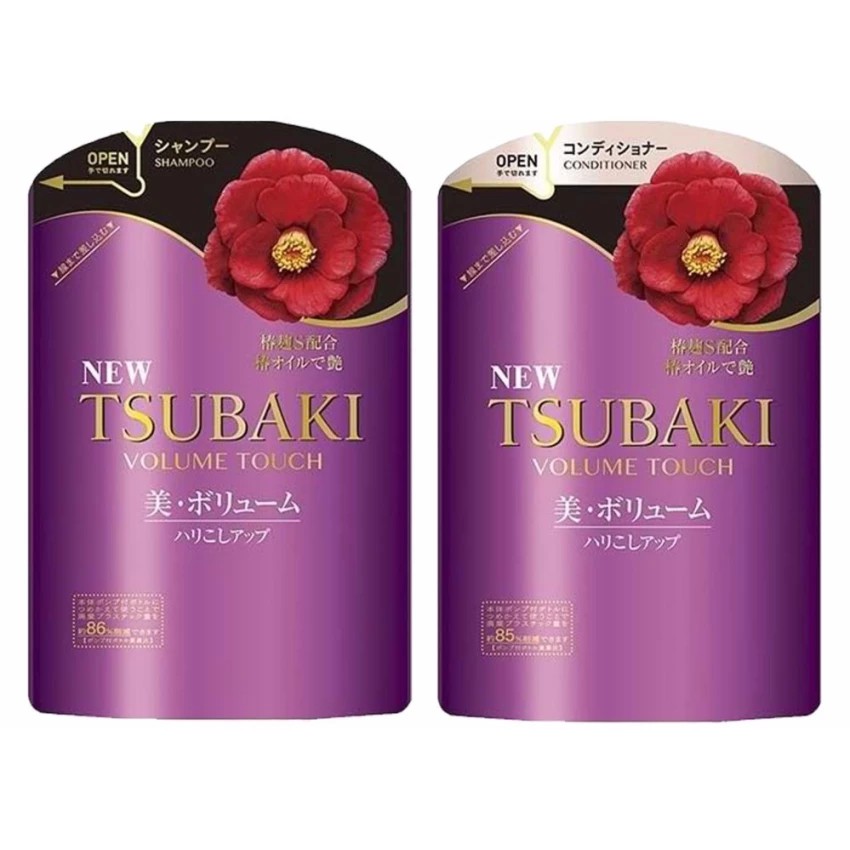 Tsubaki Volume Touch Set Shampoo and Conditioner-Refill | Shopee ...