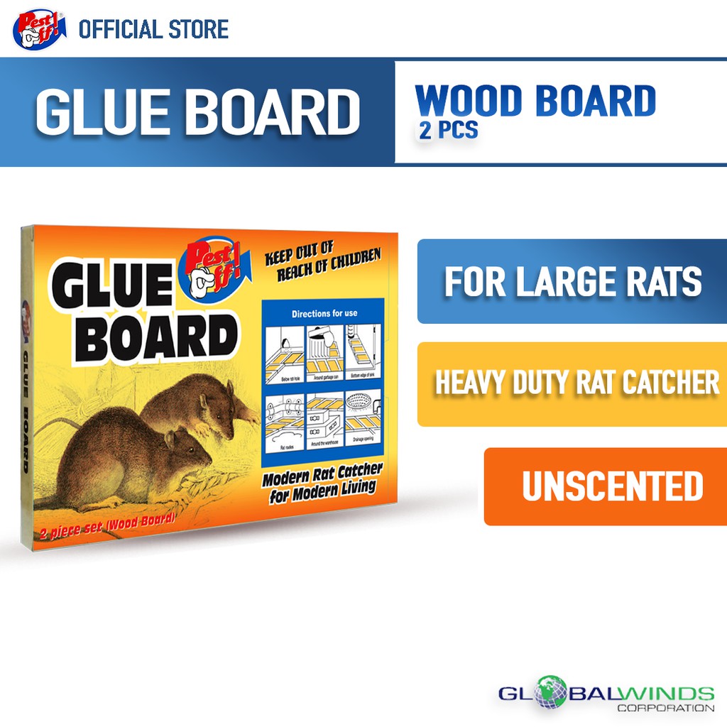 PEST OFF! GLUE BOARD RAT CATCHER WOOD BOARD 2S | Shopee Philippines