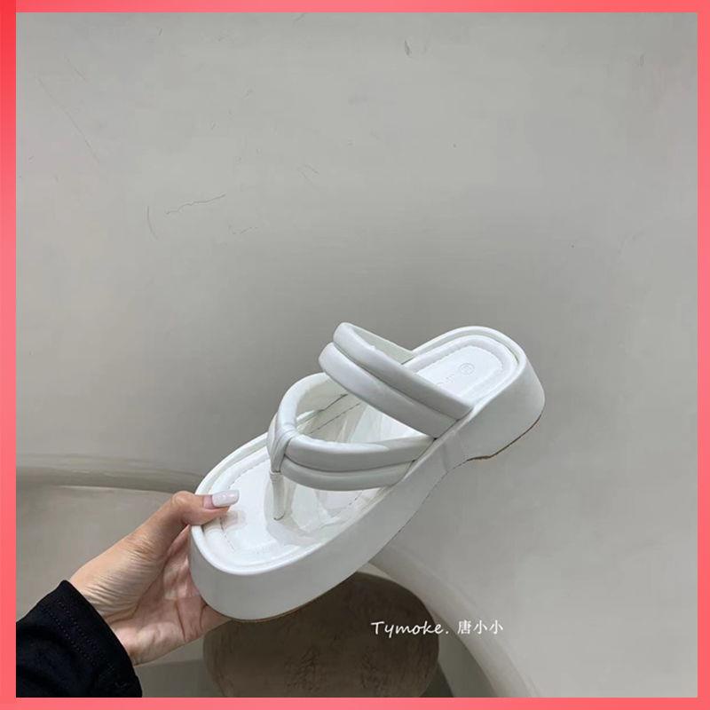 Korean Style Small Flip-Flops 2022 Summer New Thick-Soled Outer Wear ...