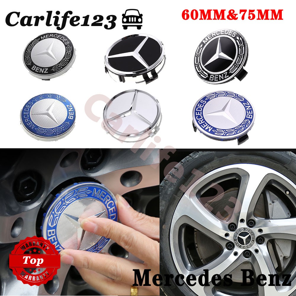 4pcs Mercedes-Benz Wheel Center Rim Caps Car Tire Hub Cap Replacement ...