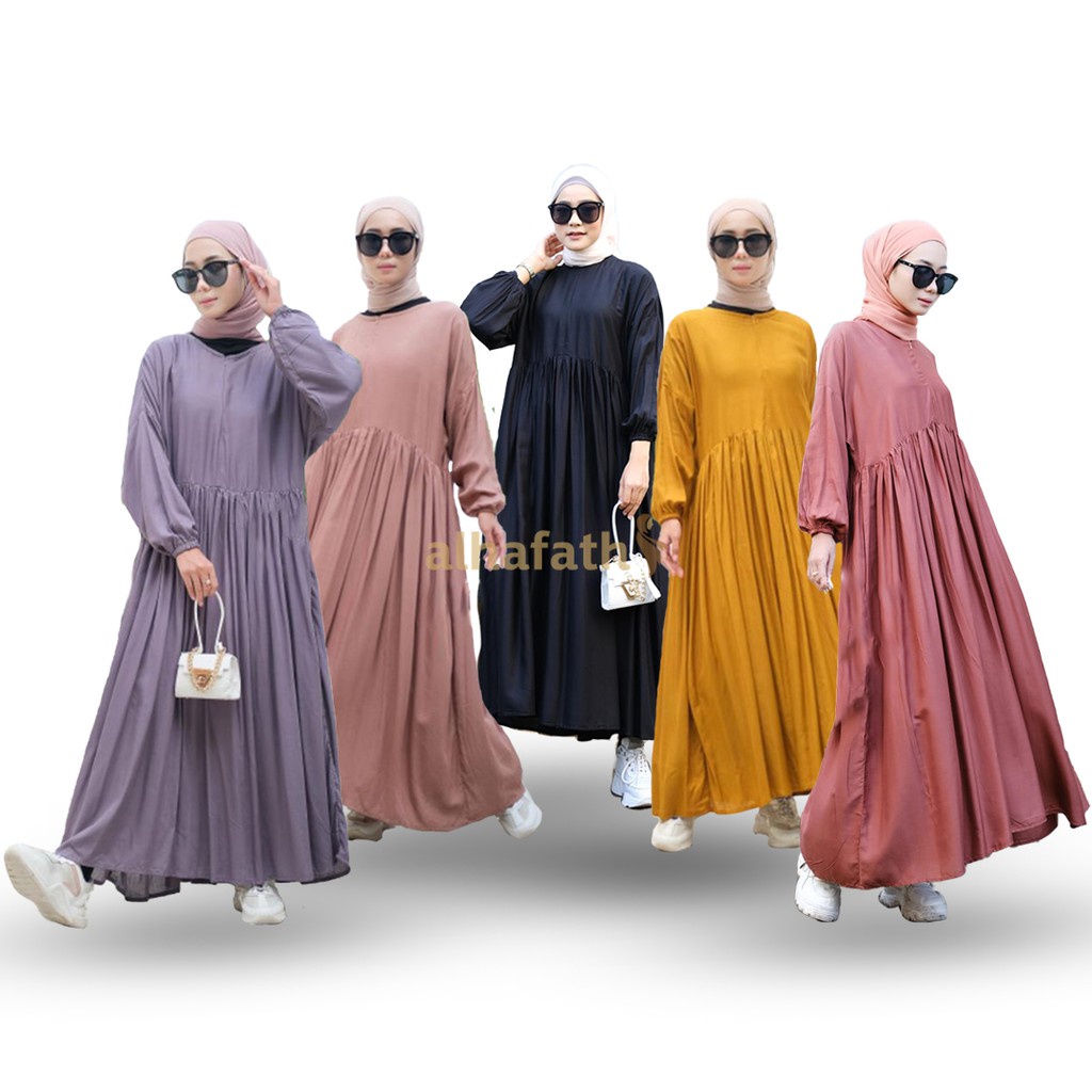 Ghaffa The Label Dalmia Midi Dress Rayon Plain LD 130/140cm | Shopee ...