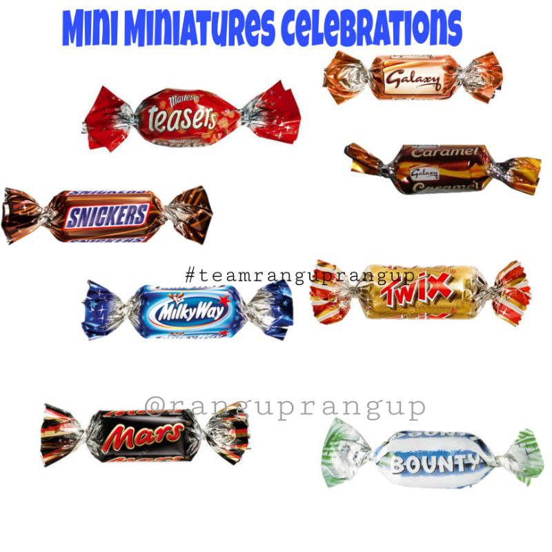 MINI MINIATURES CELEBRATIONS (MARS/TWIX/SNICKERS/BOUNTY/GALAXY/TEASER ...