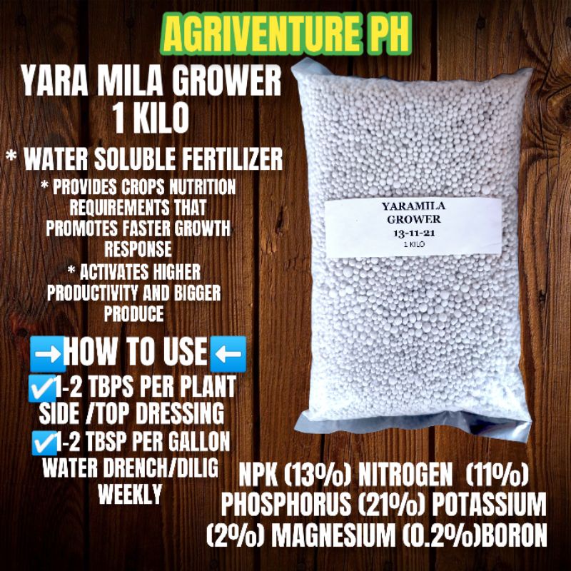 Yara Mila Grower 13-11-21 1kg | Shopee Philippines