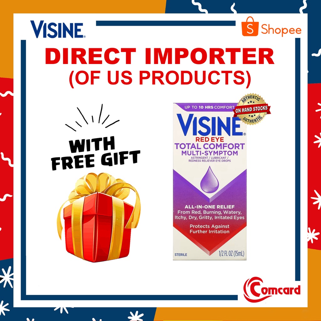 Visine Red Eye Total Comfort Multi-Symptom Eye Drops 1/2 fl oz (15 ml ...