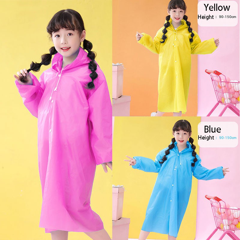 Children Raincoat Elastic light Kid EVA long Rainwear Boy Girls ...
