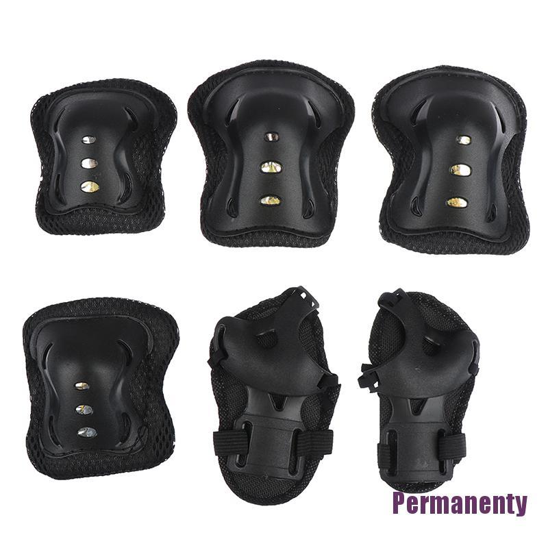 Permanenty 6Pcs Kids Protective Gear Knee Pads Elbow Wrist Roller ...