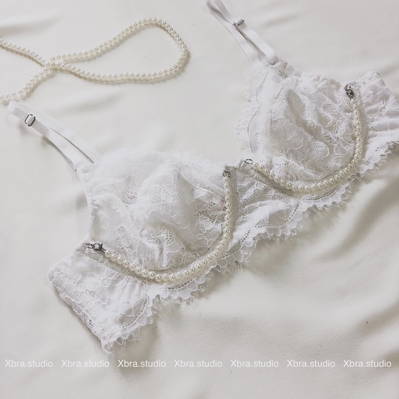 Beaded lace underwire bra (with padding) | Shopee Philippines