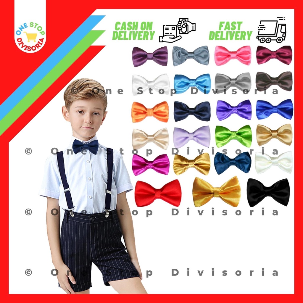 [Kids] BOW TIE ONLY | Stretchable | Wedding Groomsman Bearer Formal ...