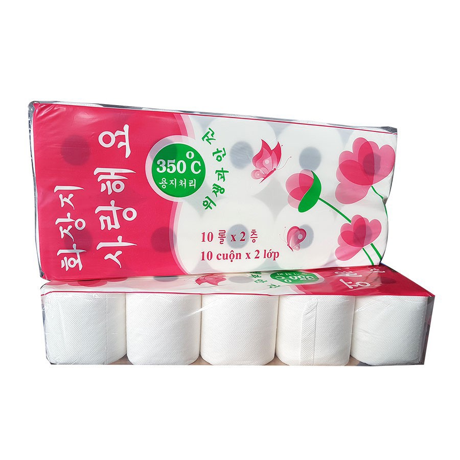 Combo 2 Packs Of Korean Toilet Paper 2 Layers (10 Rolls / Lot) | Shopee ...