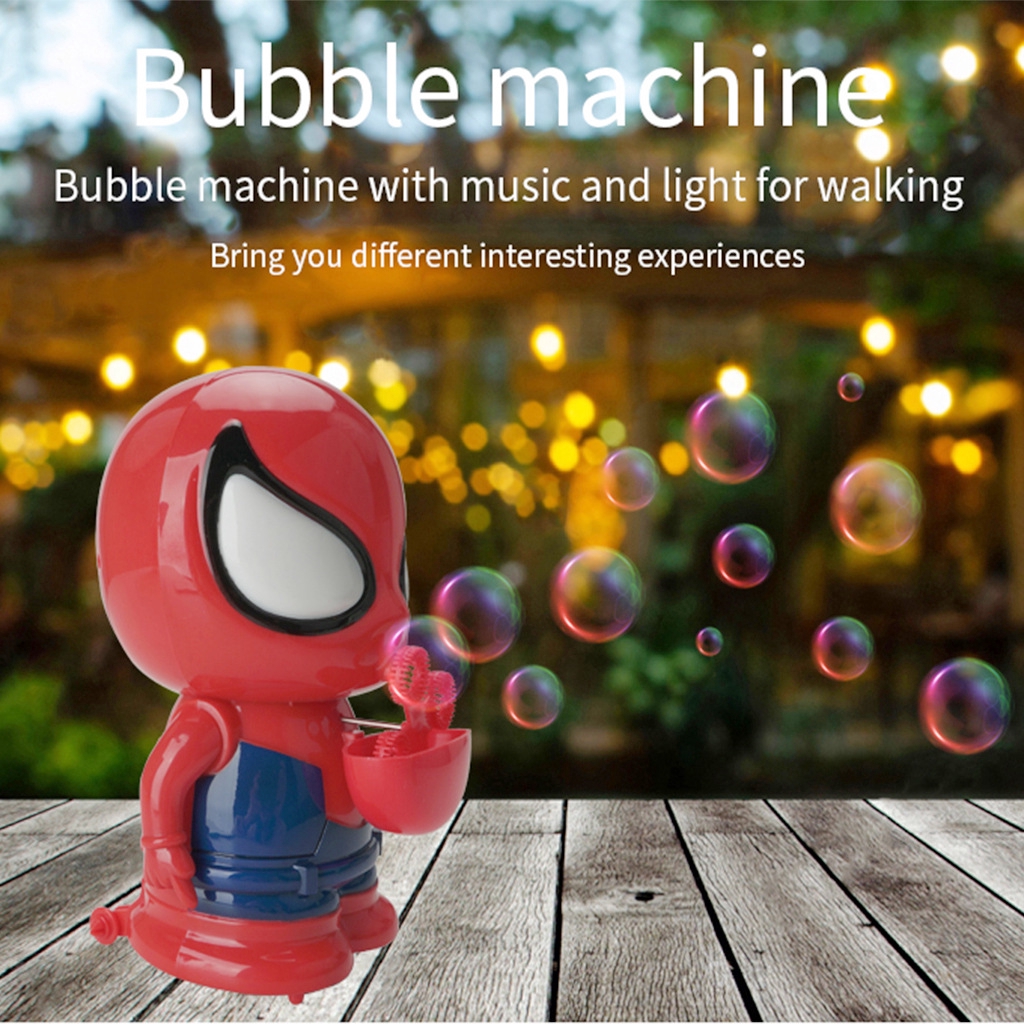 Fully Machine Machine Music Bubble Bubble With Spiderman Electric Light ...