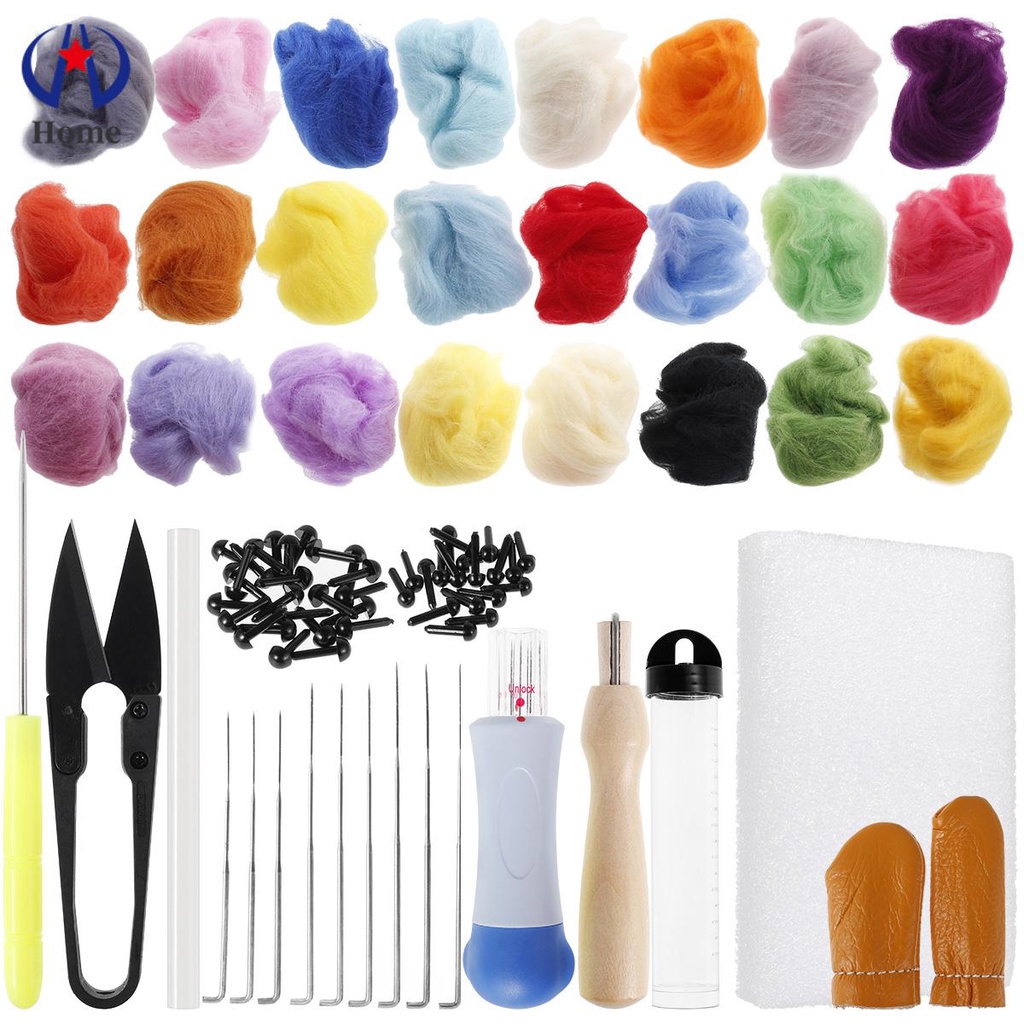Needle Felting Starter Kit for Beginners Adults 24 Colours Wool Roving Felting Set with Complete Accessories Shopee Philippines