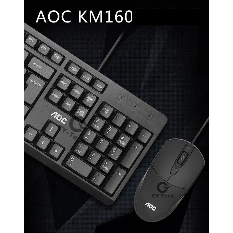 【XMT】AOC KM160 wired keyboard mouse set | Shopee Philippines