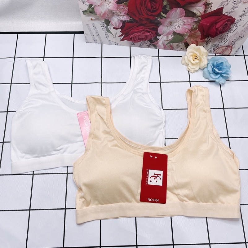 Baby(3~6pcs) Plain Good Quality Sando Bra Bralette with Detachable Foam ...