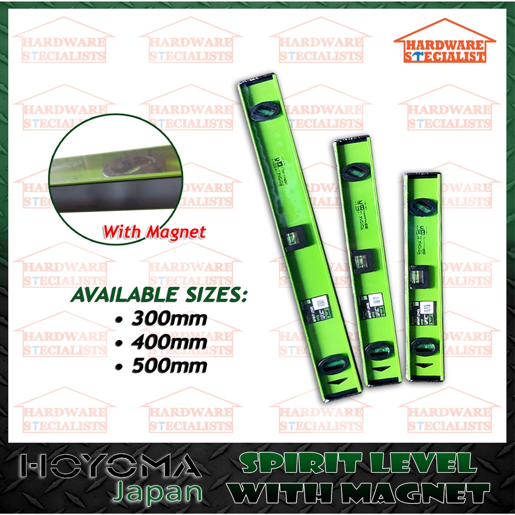 Hoyoma Spirit Level with Magnet | Assorted Sizes (Sold per Piece) 12 ...
