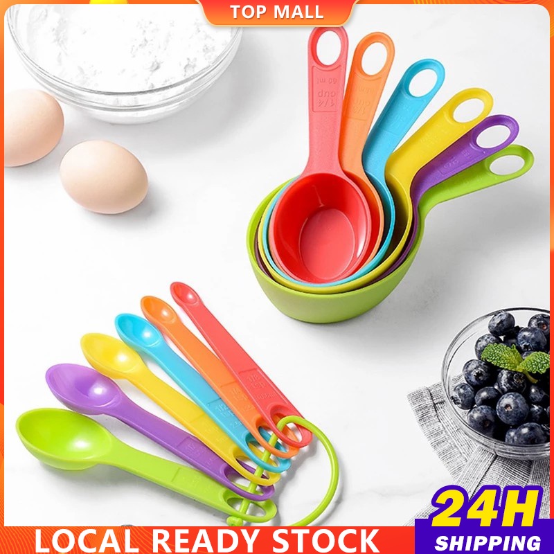 12Pcs/Set Measuring Cup And Spoon Kitchen Cooking Baking Tools Food ...
