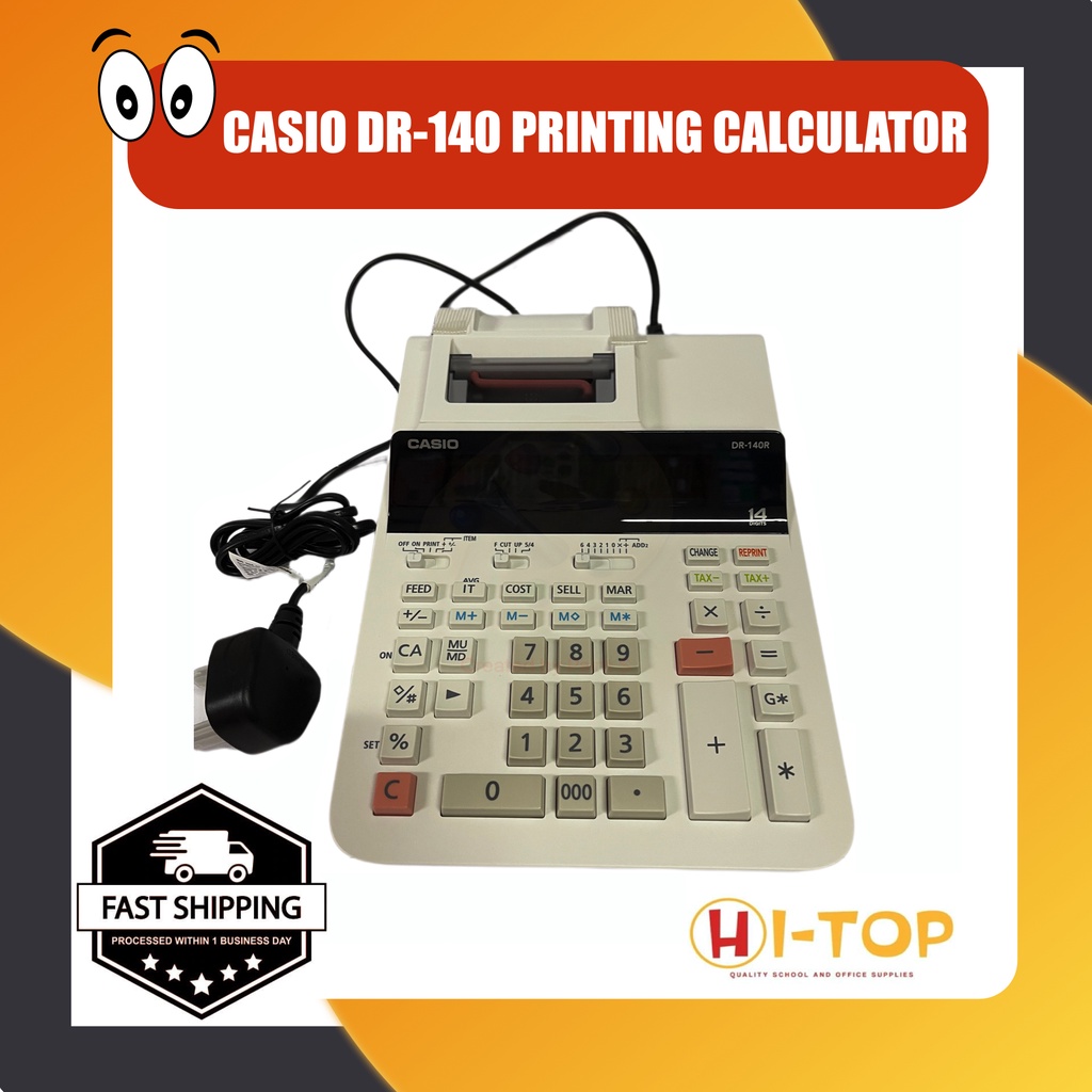 CASIO DR-140R l DR140R Adding Machine Calculator l PRINTING CALCULATOR ...