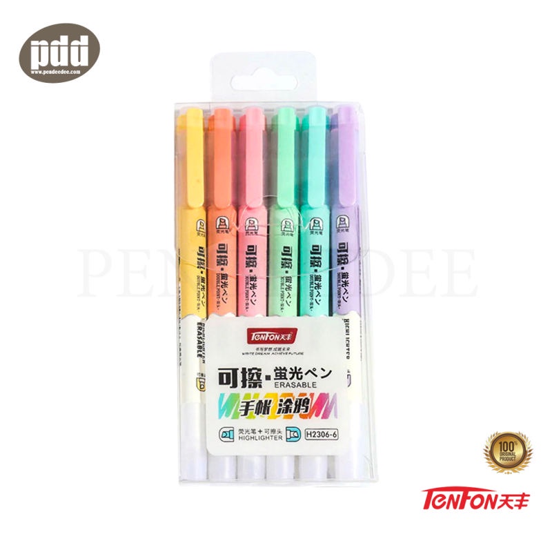 Tenfon Highlighter Erasable H2306 Ink Pastel Color Cut Tip [Pendee ...