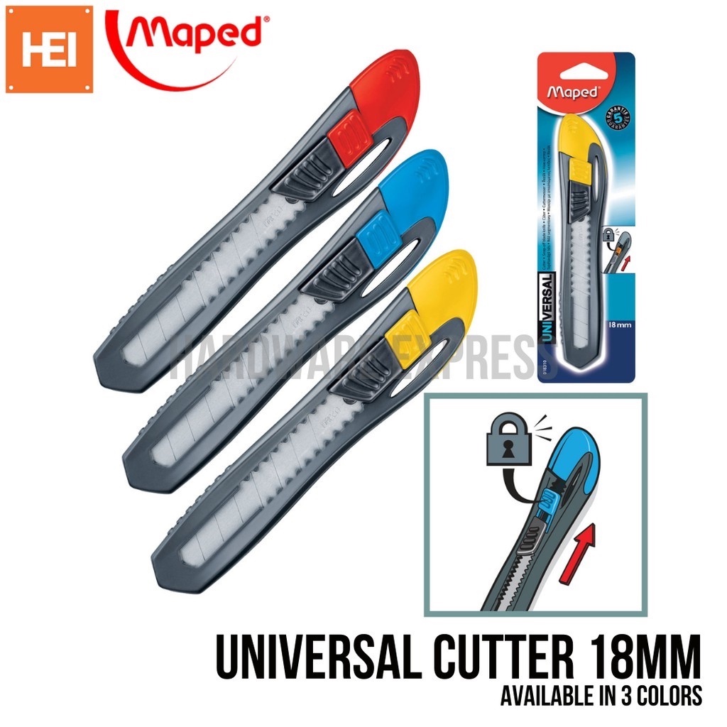 MAPED Cutter 18mm Universal Plastic Cutter (Ramdon Color) | Shopee ...