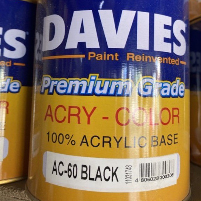 Davies Acry Color Black AC-60 LITER | Shopee Philippines