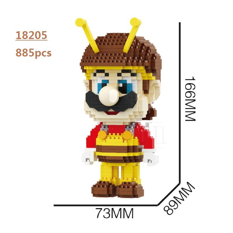 Mini Blocks Cute Super Mario Nanoblock Yoshi Building Toys Cartoon Kids ...