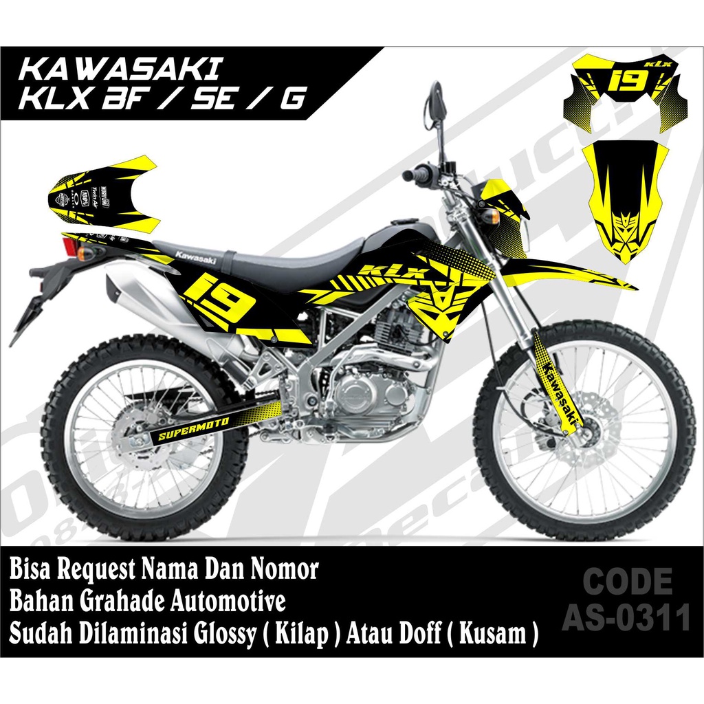 0311 DECALS STICKER FULLBODY CUSTOM MOTORCYCLE KLX BF | Shopee Philippines