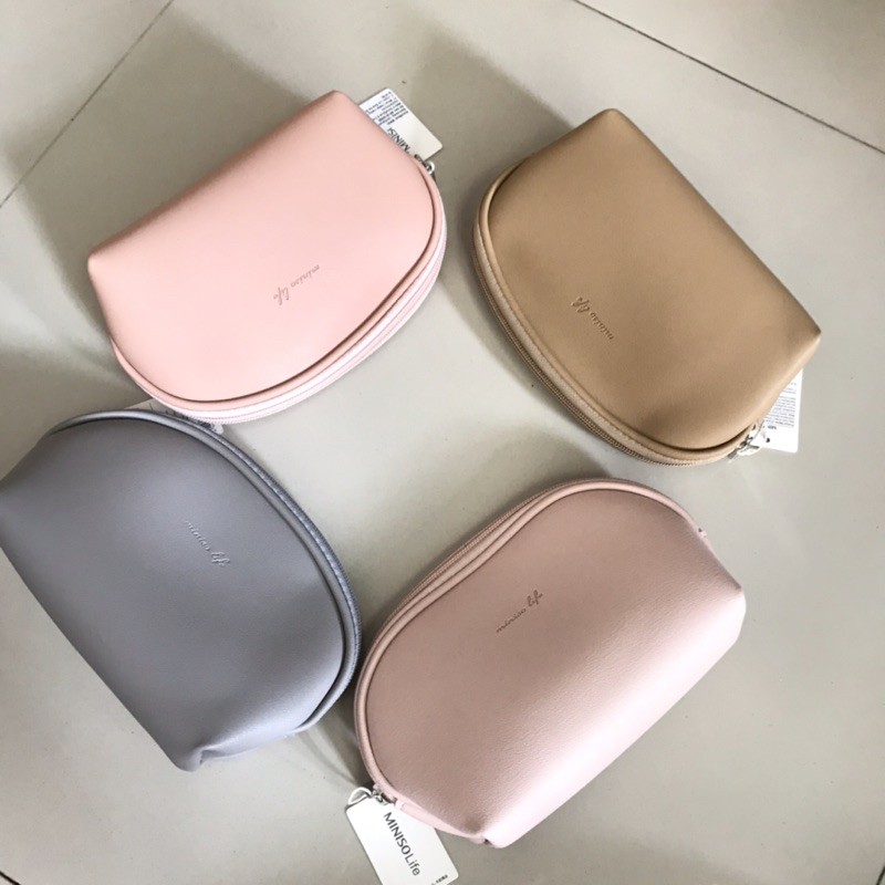 Miniso ️ 6WRN. Simple SEMICIRCLE COSMETIC BAG. 20x7x13cm. miniso ...