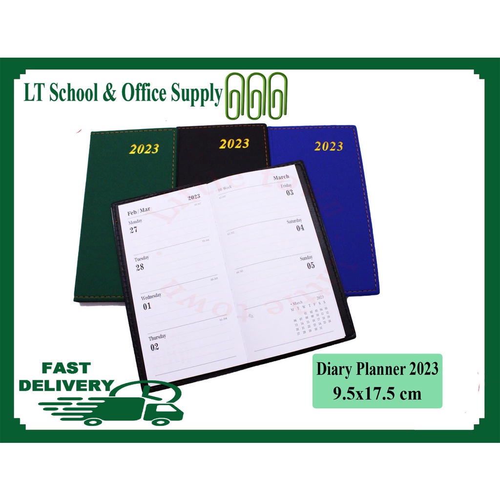 Diary planner 2023 assorted color (Small 9.5x17.5 cm) | Shopee Philippines
