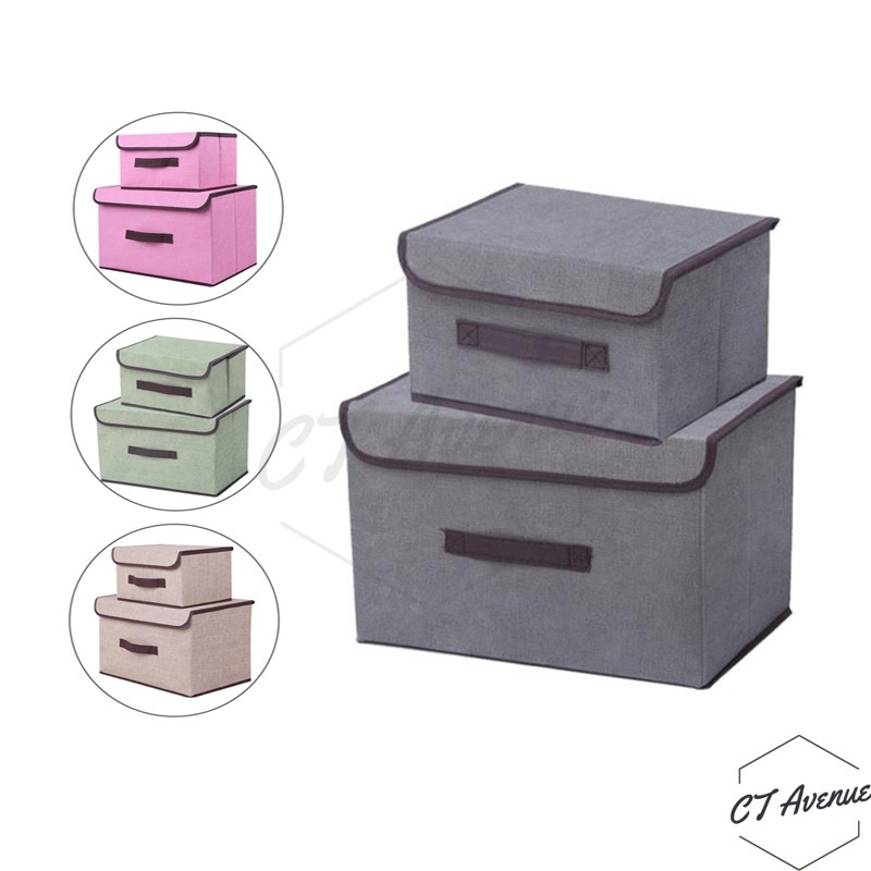 fl4CT RK030 Japanese Style Foldable Box Organizer Large Storage Box ...