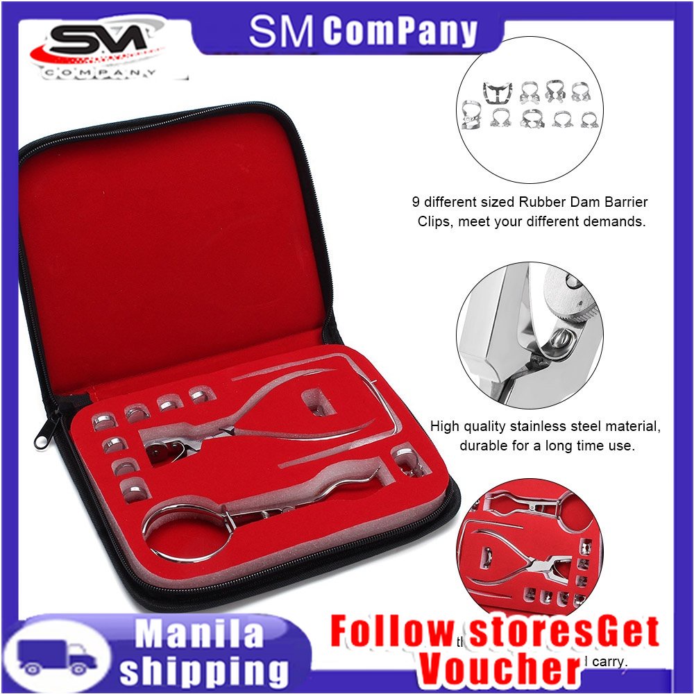 12Pcs rubber dam hole Hole punch punch clamp instrument | Shopee ...