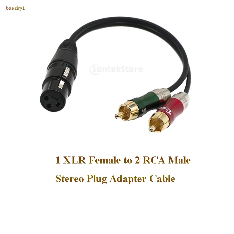 XLR Female to 2 RCA Male ,XLR Adapter Plug to 2 x Phono RCA Plug ...