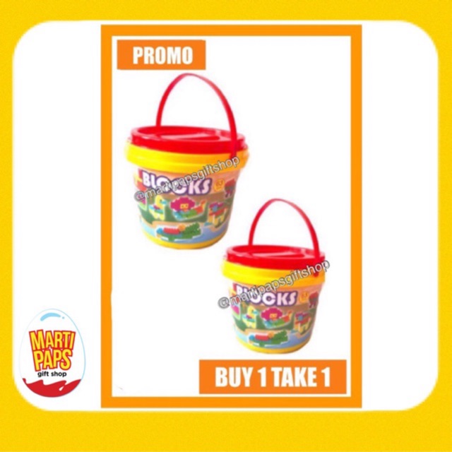 BUY 1 TAKE 1 BLOCKS WITH CONTAINER STORAGE (SET OF 2) | Shopee Philippines