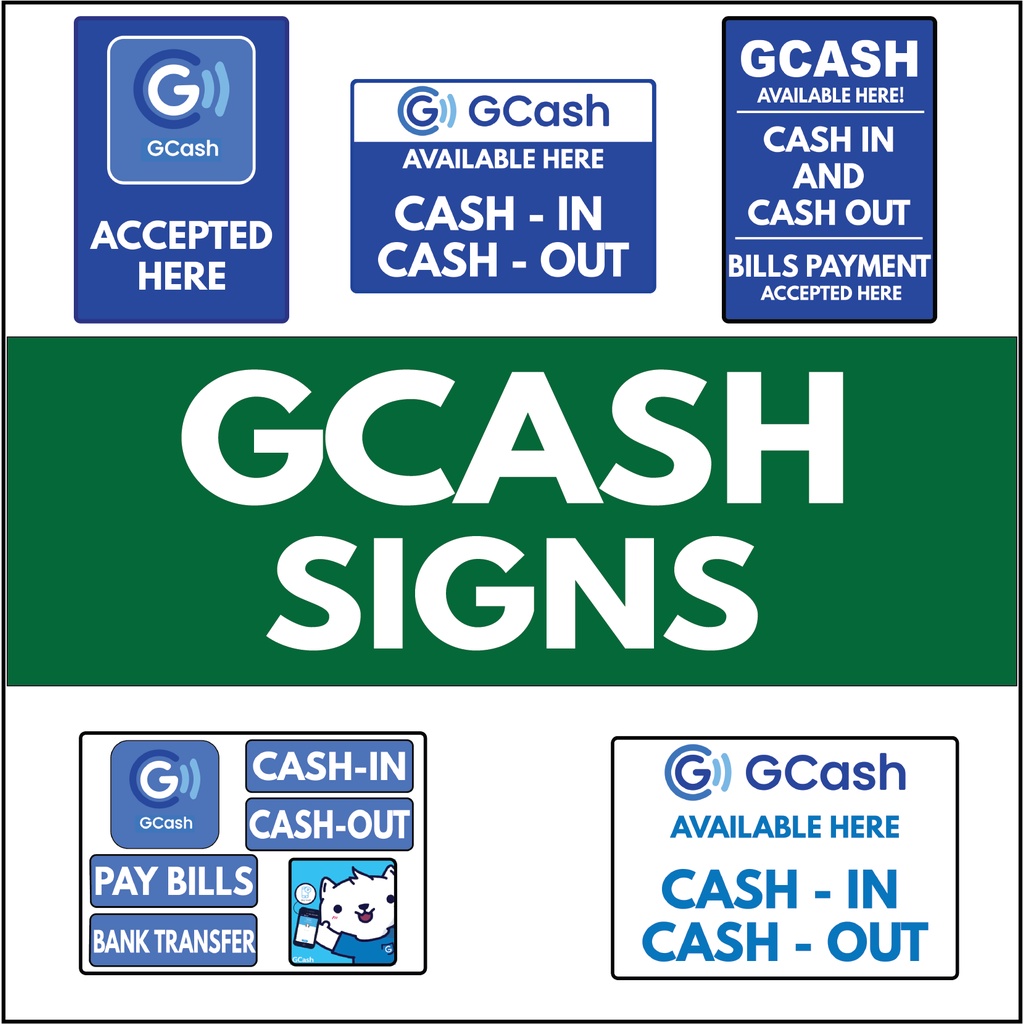 Gcash Signs / Signange for Store Owners and Stablishments | Shopee ...