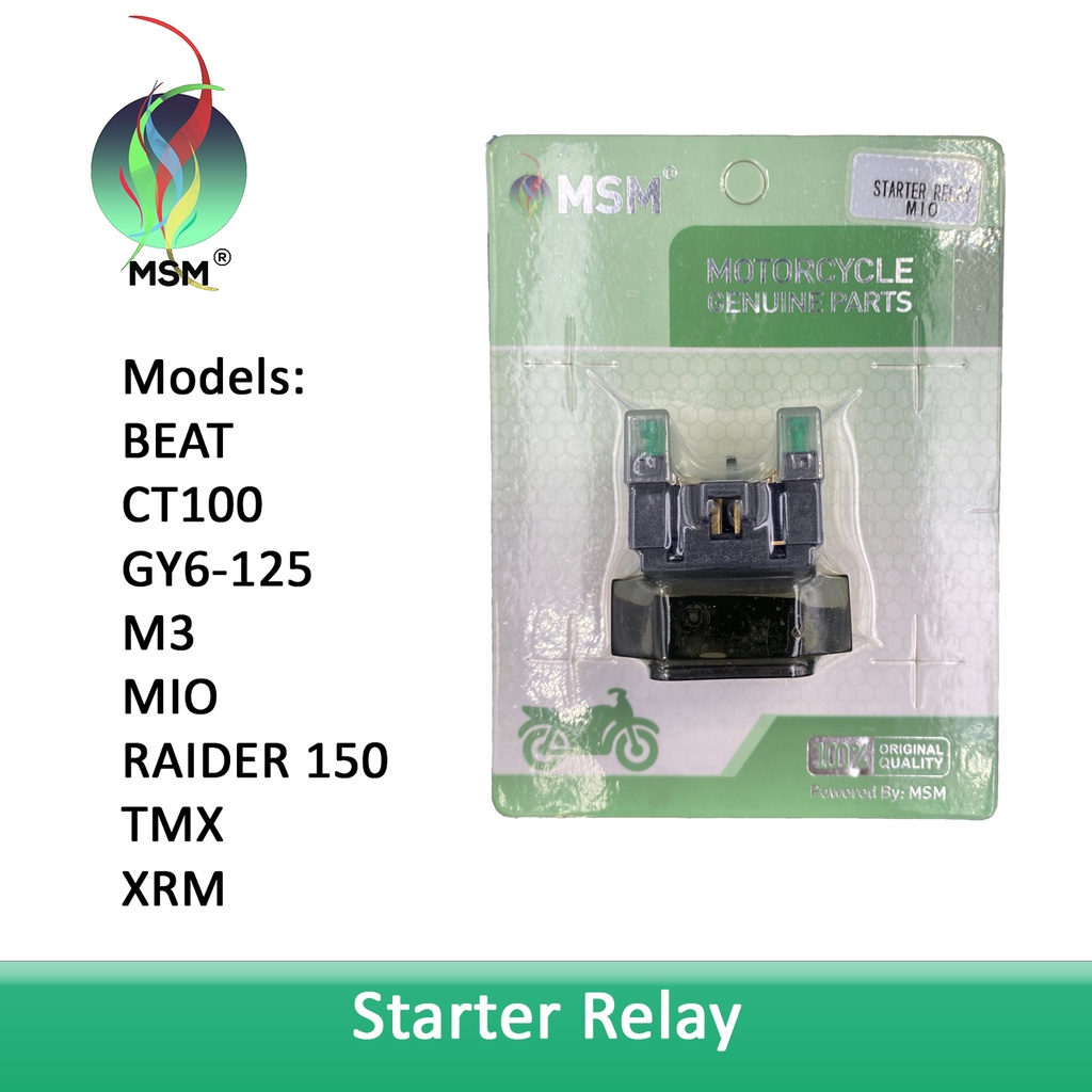 MOTORCYCLE STARTER RELAY BEAT, CT100, GY6-125, MIO M3, RAIDER 150, TMX ...
