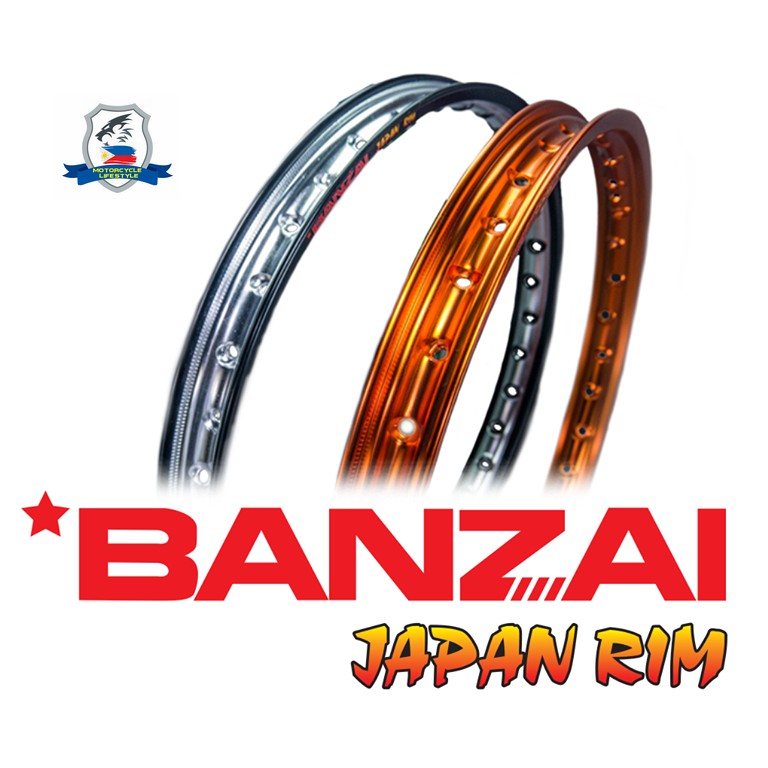 Motorcycle Rim Front and Rear(BANZAI) | Shopee Philippines