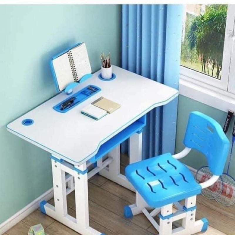 leo&bea Trendy Adjustable Table and Chair for Student Desk Set wood ...