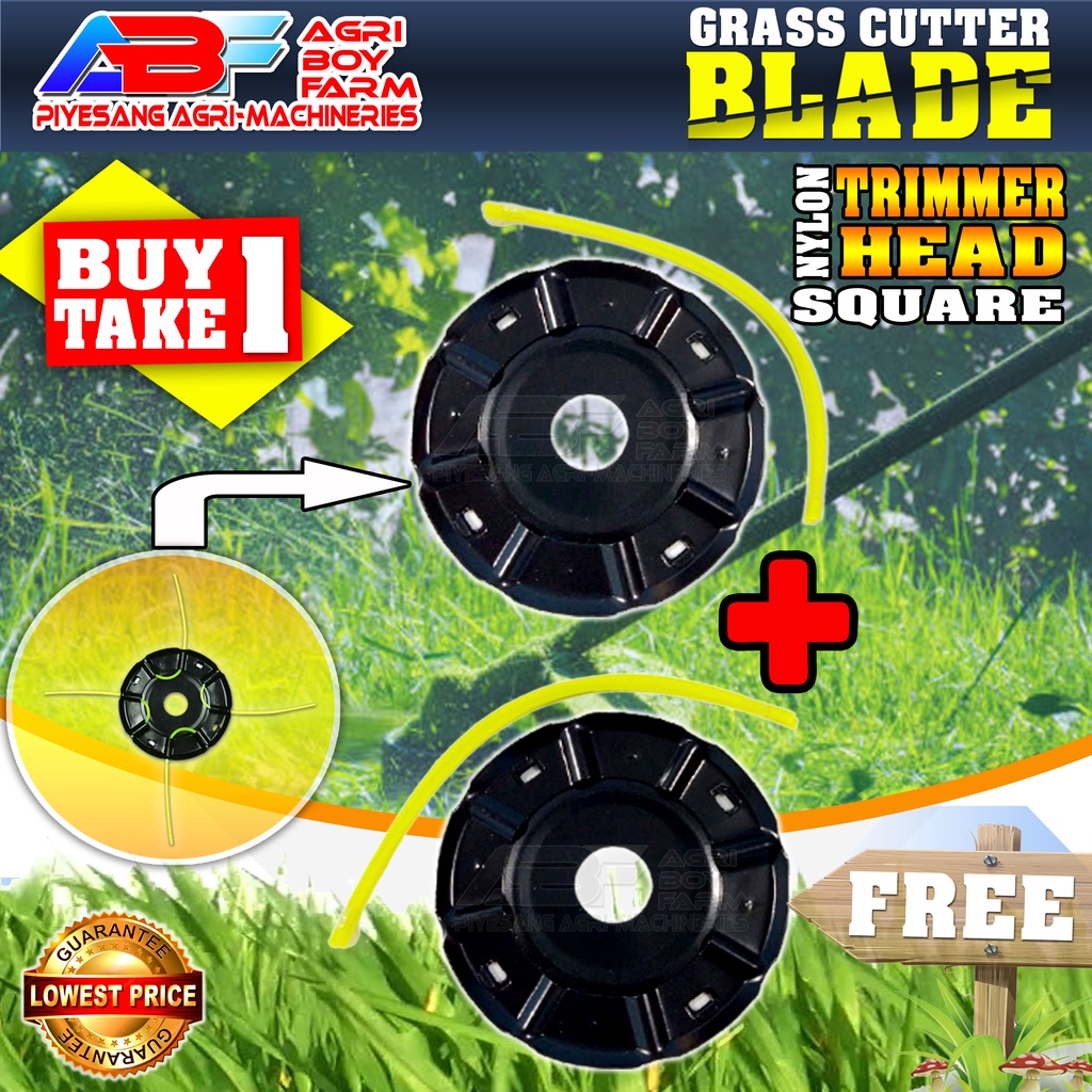 Trimmer Head W/ Square Nylon (Tansi) Trimmer Line Black Cutter ...