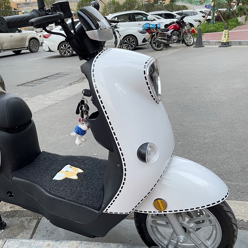 Universal DIY Dotted Line Motorcycle Decorative Sticker Sewing Stitch ...